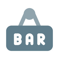 A mounted banner promoting bar Royalty Free Vector Image
