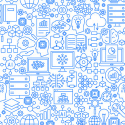 Starfish colorful line art frame seamless pattern Vector Image