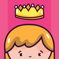 Beautiful queen cartoon Royalty Free Vector Image