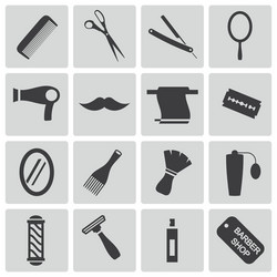 Hair styling icons set 2 Royalty Free Vector Image