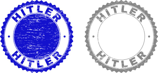 Grunge hitler textured rectangle stamp seals Vector Image