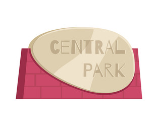 Signboard in a park Royalty Free Vector Image - VectorStock