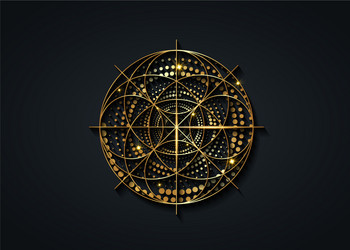 Sacred Geometry Gold Black Background Vector Images (over 620)