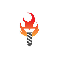 Screw bolt icon logo design Royalty Free Vector Image