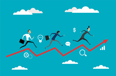 Business competition isometric Royalty Free Vector Image