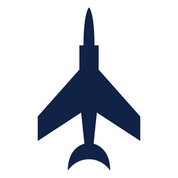 Strategic airplane top view silhouette Royalty Free Vector