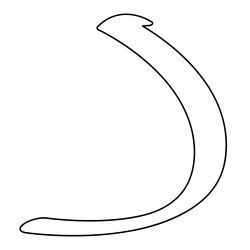 Arabic letter design Royalty Free Vector Image