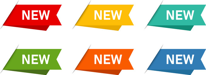 New banner isolated web banner on transparent Vector Image