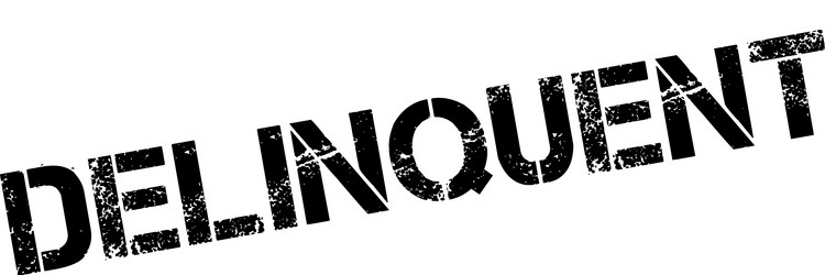 Delinquent rubber stamp Royalty Free Vector Image