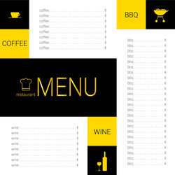 Menu card color Royalty Free Vector Image - VectorStock
