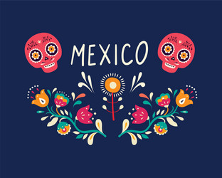 Colorful background mexico Royalty Free Vector Image