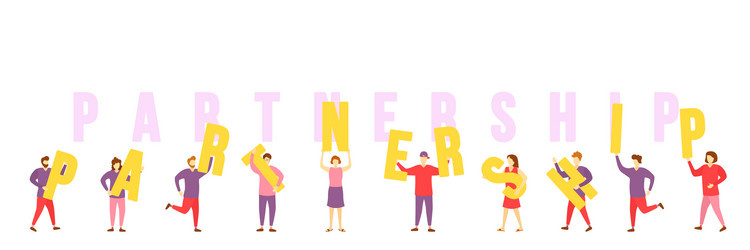 Partnership concept people Royalty Free Vector Image