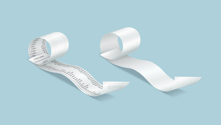 Financial checks for goods realistic set Vector Image