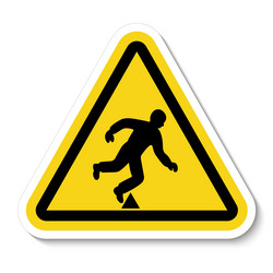 Trip hazard symbol sign isolate on white Vector Image