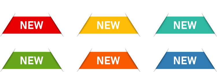 New banner isolated web banner on transparent Vector Image