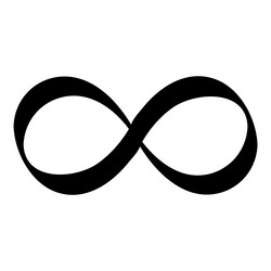 Infinity symbol flat icon isolated on white Vector Image
