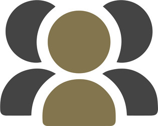 Gold partnership icon in trendy flat style stock Vector Image