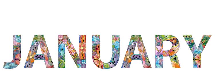 January entangle object for decoration for any Vector Image