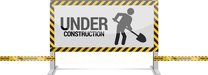 Under construction signal Royalty Free Vector Image