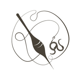 Bait the bloodworms Royalty Free Vector Image - VectorStock