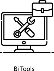 Bi tools Royalty Free Vector Image - VectorStock