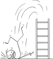 Cartoon man or businessman falling down from Vector Image