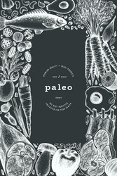 Paleo diet chalk board design template hand drawn Vector Image