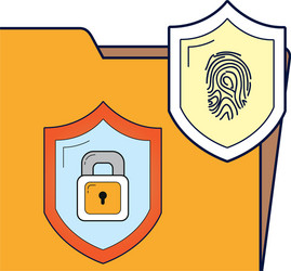 Security system cartoon Royalty Free Vector Image