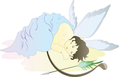 Sleeping angel Royalty Free Vector Image - VectorStock