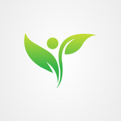 Nature health herbal abstract leaves logo icon Vector Image