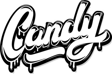 Sweety hand lettering with pink hearts isolated Vector Image