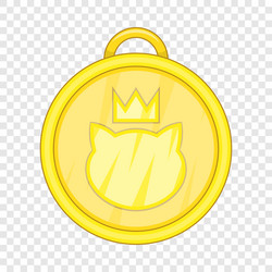 Cat medal icon outline style Royalty Free Vector Image
