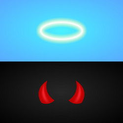 Good and evil symbols Royalty Free Vector Image