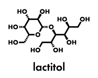 Lactitol sweetener and laxative molecule skeletal Vector Image