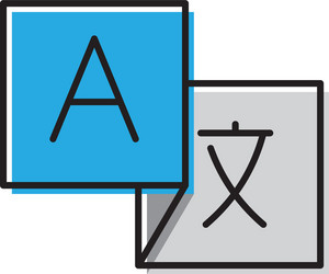 Language translation icon symbol isolated Vector Image