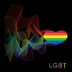 Lgbtq banner symbolism Royalty Free Vector Image