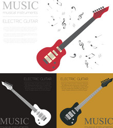 Musical instruments graphic template electric Vector Image