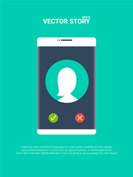 Incoming call screenshot mobile screen Royalty Free Vector