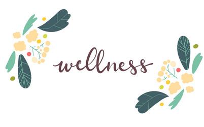 July social wellness month hand lettering concept Vector Image