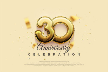 30th anniversary celebration design with luxury Vector Image