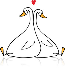 Couple in love together valentine sketch for your Vector Image