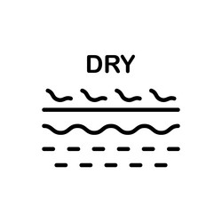 Dehydrated skin face silhouette icon rough dry Vector Image