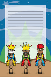 Letter to the three kings Royalty Free Vector Image