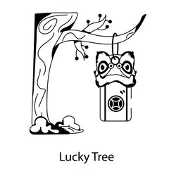Lucky tree Royalty Free Vector Image - VectorStock