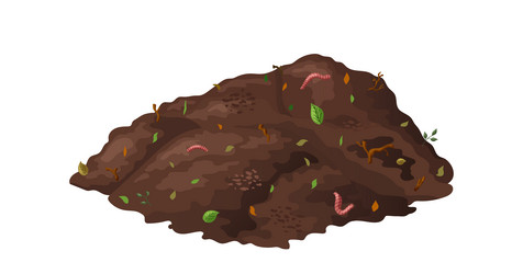 Organic soil heap for compost garden recycling Vector Image