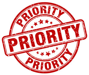 Top priority rubber stamp Royalty Free Vector Image