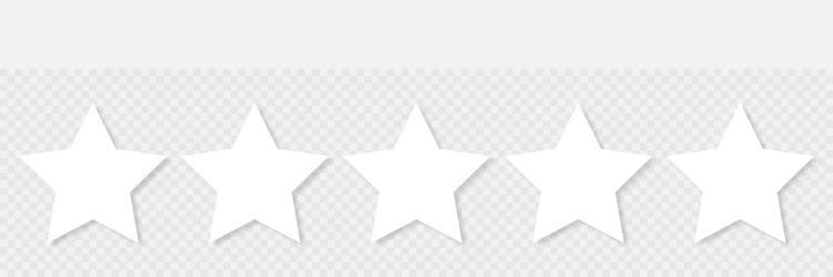 Yellow five stars quality rating icons 5 Vector Image