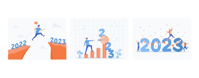 Determine targets for business in 2023 Royalty Free Vector