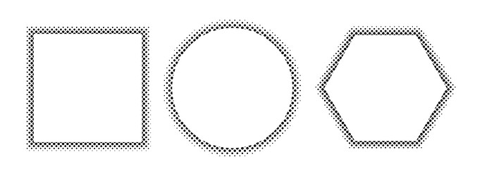 Abstract pop art dot frame set Royalty Free Vector Image