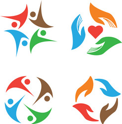 Community organization logo design template Vector Image